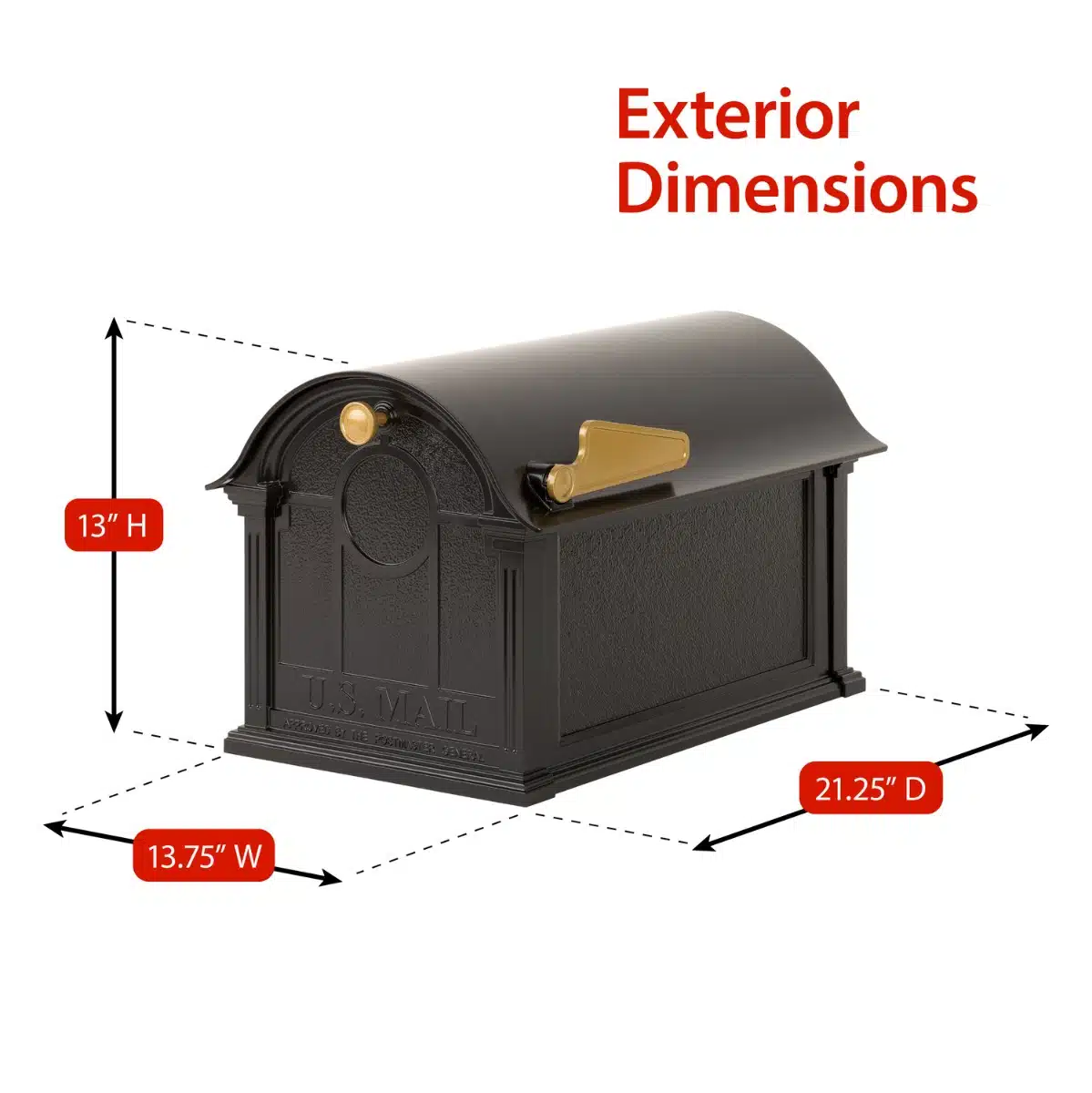 Balmoral Quad Mailbox Set with Ball Finials & Personalized Medallions
